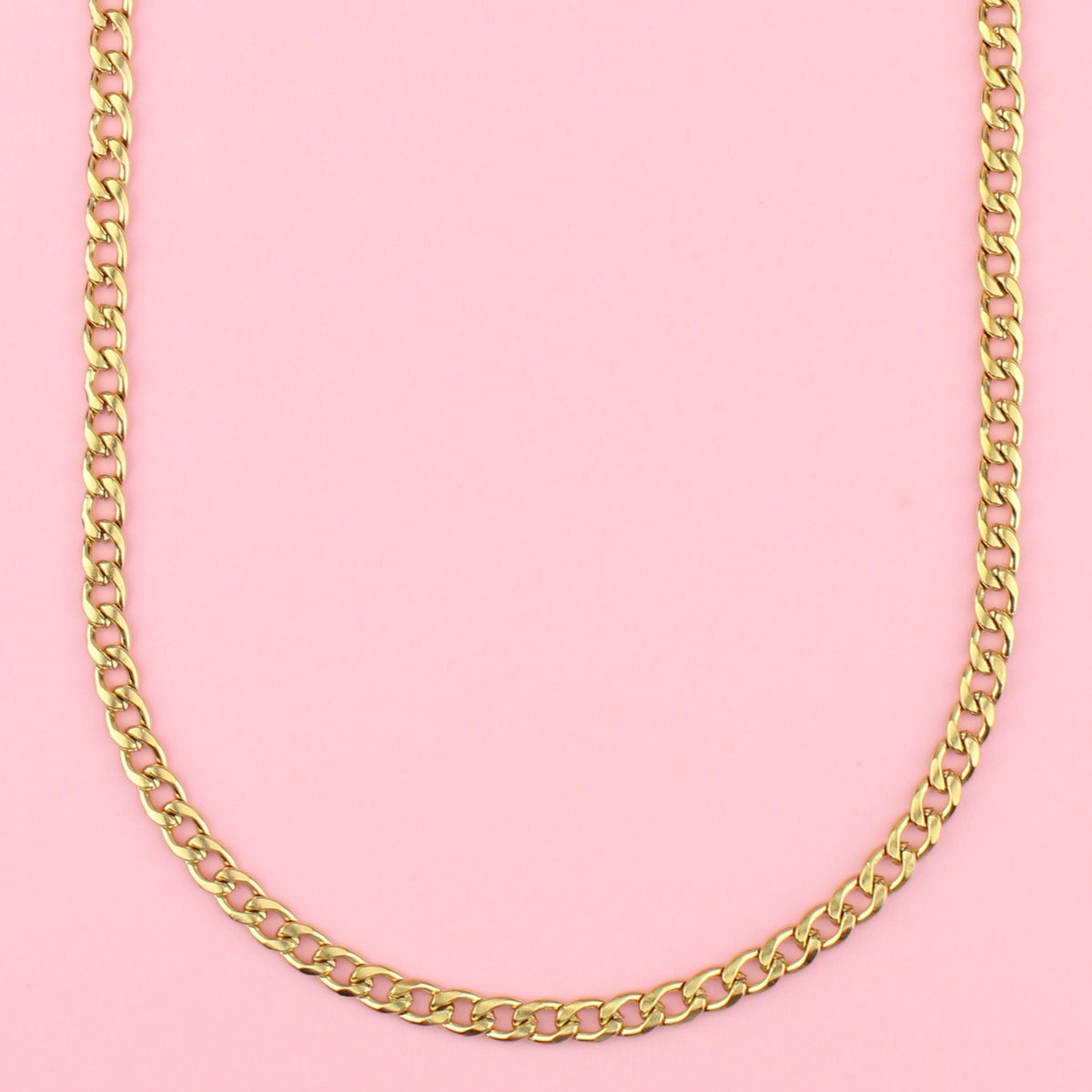 5mm Thick Curb Chain (Gold Plated)